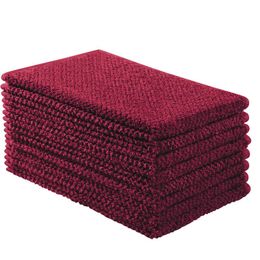 8er Set G&auml;stehandt&uuml;cher Rice rot 30x50 - Farbe: rot, Gr&ouml;&szlig;e: 30x50 cm
