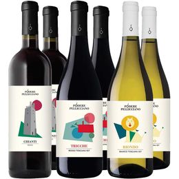Podere Pellicciano Kennenlern-Paket Trocken - Toskana – Probierpaket Diverse