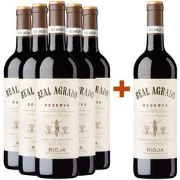 Real Agrado 5+1 Aktionspket Reserva Rioja DOCa Cuv&eacute;e 2019 Trocken - La &ndash; Probierpaket DOP