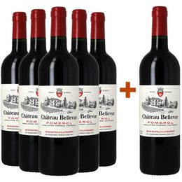 Vignobles Parent 5+1 Paket Ch&acirc;teau Bellevue Pomerol Cuv&eacute;e 2021 Trocken - Bordeaux &ndash; Probierpaket AOP