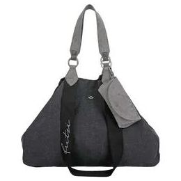 Henkeltasche Fritzi aus Preussen "Izzy", Damen, Gr. B/H/T: 16cm x 36cm x 50cm, schwarz, Baumwolle, unifarben, Taschen, aus veganen Materialien