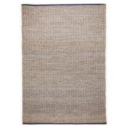 Teppich Tom Tailor HOME "Braid" Gr. 1, beige (natur, blau), B:65cm H:7mm L:135cm, Baumwolle, Jute, Teppiche, Teppich, Flachgewebe, handgewebt, Material: 70% Jute, 30% Baumwolle