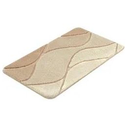 Badematte Kleine Wolke "Fiona", beige (bahamabeige), H:20mm, Polyacryl, Badematten, Badematte, Badteppich, modernes Wellen Design, Hoch-Tief Effekt, waschbar