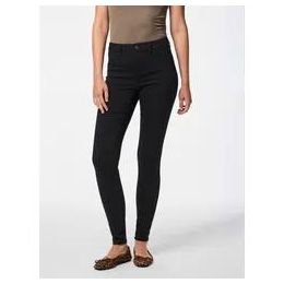 Jeggings Pieces "PCSKIN WEAR MW JEGGINGS/NOOS BC", Damen, Gr. S (36), N-Gr, schwarz, Web, Obermaterial: 77% Viskose, 20% Nylon, 3% Elasthan, unifarben, skinny fit kn&ouml;chellang, Hosen Jeggings