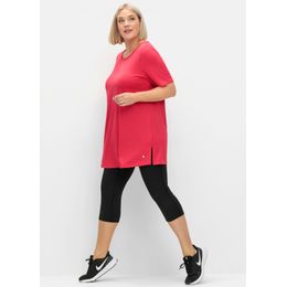 sheego Damen Funktionsshirt in Longform, sorbet pink, Gr&ouml;&szlig;e 48/50