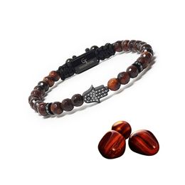 GT Collection Armband 'Hamsa Hand' Herren Größe 13 cm rot
