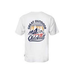 Oldskull T-Shirt 'Retro Great Outdoor Logo Graphic' Herren Gr&ouml;&szlig;e S wei&szlig;