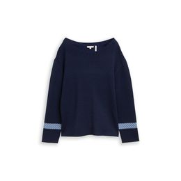 Tom Tailor Pullover Damen Gr&ouml;&szlig;e XL nachtblau / hellblau