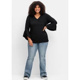 sheego by Joe Browns sheego Gro&szlig;e Gr&ouml;&szlig;en T-Shirt, schwarz, Gr&ouml;&szlig;e 52/54 - Damen