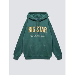Big Star Sweatshirt 'Ashlyno' Herren Gr&ouml;&szlig;e L beige / gelb / gr&uuml;n