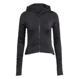 adidas originals Zip-Up Hoodie 'Ruched Track' female Black size L