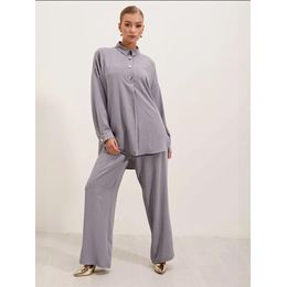 Bigdart Set: Bluse und Hose Damen Gr&ouml;&szlig;e 42 grau