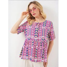 Bigdart Bluse Damen Gr&ouml;&szlig;e L blau / hellgr&uuml;n / magenta / wei&szlig;