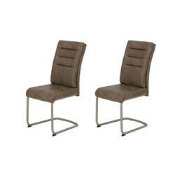 M&ouml;bel Kraft Polsterschwingstuhl 2er-Set in Leder-Optik braun Ma&szlig;e (cm): B: 65 H: 102 &raquo; M&ouml;bel Kraft