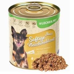 LYRA PET Lecker.Pet Josie's Saftige Fleischmahlzeit Sensitiv mit Pute & Reis Hundefutter Nassfutter 18x800 g