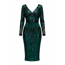 Goddiva Kleid Damen Gr&ouml;&szlig;e 36 dunkelgr&uuml;n Winterkleid
