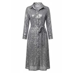 Goddiva Kleid Damen Gr&ouml;&szlig;e 36 silbergrau Winterkleid