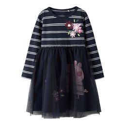 name it Kleid M&auml;dchen Gr&ouml;&szlig;e 110 navy / pink / weinrot / wei&szlig;