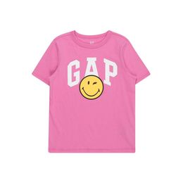 GAP T-Shirt 'SMILEY' Jungen Gr&ouml;&szlig;e One Size gelb / hellpink / schwarz / wei&szlig;