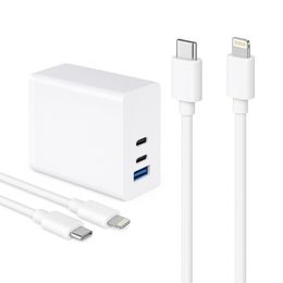 Kabel und Wandgesteck (USB-C + Lightning) 140w - WTK