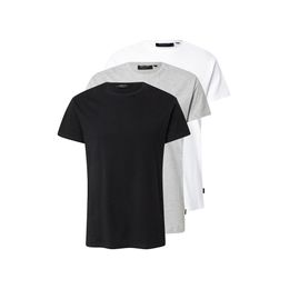 INDICODE T-Shirt 'Alleco' Herren Größe XL hellgrau / schwarz / weiß