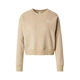 Puma Sportsweatshirt 'CLASSICS' Damen Größe L sand / weiß