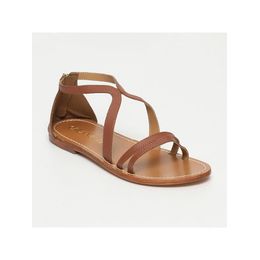CALANK Leder-Sandalen in Hellbraun - 62% | Größe 41 | Damen-sandalen