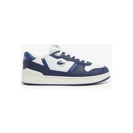 Lacoste Leder-Sneakers in Weiß/ Dunkelblau - 46% | Größe 41 | Herrensneakers