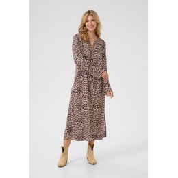 Kaffe Kleid in Beige/ Braun - 66% | Größe 42 | Damen-kleider