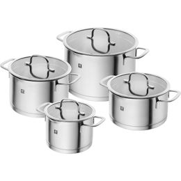 Zwilling Topf-Set »TrueFlow« Set, 4 Stk. tlg. Edelstahl Silberfarben