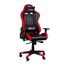 Hyrican Gaming-Stuhl »"Striker Code Red XL" ergonomischer Gamingstuhl, Schreibtischstuhl« () rot + schwarz/rot Sitzhöhe stufenlos einstellbar von...