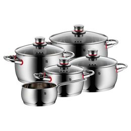 WMF Topf-Set »Quality One Induktion 5-teilig, Kochtopf Set mit Glasdeckel« Set, Bratentopf Ø 20 cm, Fleischtopf Ø 16/20/24 cm, Stielkasserolle Ø 16...