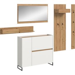 Inosign Garderoben-Set »EVRID, 5-teilig, Breite 236 cm, individuell stellbar & erweiterbar« best. aus: Wandboard, Kommode, Spiegel,...