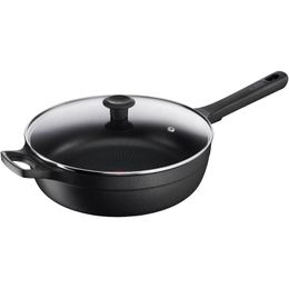 Tefal Schmorpfanne »Trattoria Pro« Aluminiumguss Robust, Antihaftversiegelung, Temperaturanzeiger, 28 cm, Induktion schwarz