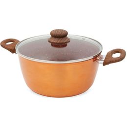 MediaShop Kochtopf &raquo;Copper & Stone&laquo; Aluminium Edelstahl Kupfer braun