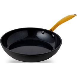 HENSSLERS Bratpfanne »HSN« Aluminium 1 Stk. tlg. BLACK CERAMIC Antihaftbeschichtung, goldener Edelstahlgriff, Induktion schwarz
