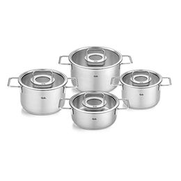 Fissler Topf-Set »Pure Collection« Set, Kochtopf 16/20/24 + Bratentopf 20cm, 4 Stk. tlg. Edelstahl 18/10 silberfarben