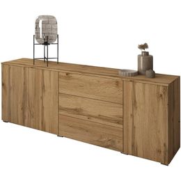 Inosign Sideboard »PARIS« 1 Stk. tlg. Moderne 190cm breite grifflose Kommode, vielseitig einsetzbar eichefarbe votan/ eichefarbe votan