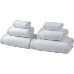 OTTO HOME Handtuch Set »Fenya, flauschig und weich, Premium Handtücher, 550 gr/m²« Set 6 Stk. Walkfrottier mit Bordüre, Set, 100% Baumwolle,...