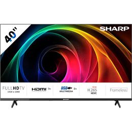 Sharp LED-Fernseher »2T-C40HAx« 101 cm/40 ′′ Full HD schwarz HD TUNER DVB-T/T2/C/S/S2 (MPEG4 + HEVC/H.265 (10-bit))