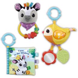 Vtech Greifspielzeug »Vtech Baby, Babys Tierfreunde-Geschenkset« aus recyceltem Material bunt