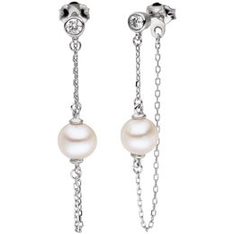ADRIANA Paar Ohrstecker &raquo;Schmuck Geschenk Silber 925 Ohrringe Sanremo&laquo; Made in Germany - mit Zirkonia (synth.) - mit S&uuml;&szlig;wasserzuchtperle...