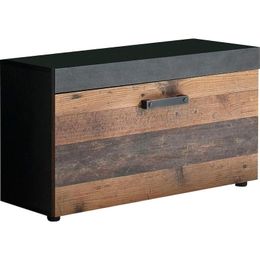 Inosign Sitzbank &raquo;Ilana&laquo; Sitzbank mit Klappe & Stauraum - (B/T/H) 80/37/45 cm Graphit grau Matera Sitzbank, mit Breite 80 cm, 37 cm Tiefe, 45 cm...