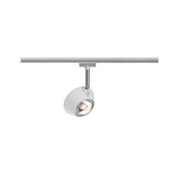 Paulmann Schienensystem-Leuchten &raquo;URail Schienenspot Sabik Einzelspot 2700K 230V Wei&szlig; matt, Chrom matt&laquo; 1 Stk. tlg. dimmbar 800lm/390lm 9W...