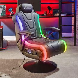 X ROCKER Gaming-Stuhl »Monsoon RGB 4.1 Neo Motion « () mit Neo Motion Beleuchtung schwarz + schwarz Multiplattform-Kompatibilität: Funktioniert...