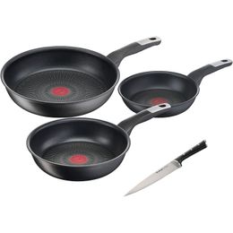 Tefal Pfannen-Set »Unlimited Ice Force« Aluminium Set, je 1 Bratpfanne Ø 20/24/28 cm, Kochmesser 20 cm, 4 Stk. tlg. kratzfeste...