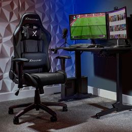 X ROCKER Gaming-Stuhl »Agility Compact RGB Neo Motion SYNC für Kinder & Teenager« () schwarz + schwarz Stabil: Der solide Metallrahmen im Inneren...