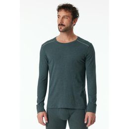 Schiesser Langarmshirt »Comfort Fit« mit Kontraststreifen auf den Schultern 806-blau-mel. 5 5 Herren Langarmshirt von Schiesser
