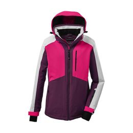 Killtec Skijacke »KSW 229 WMN SKI JCKT« Damen Funktionsjacke: wasserdicht, atmungsaktiv, Colourblock-Design himbeere 46 46 Skijacke mit abzippbarer...