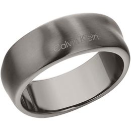Calvin Klein Herren Fingerring &raquo;CK METALLIC WAVES&laquo; grau